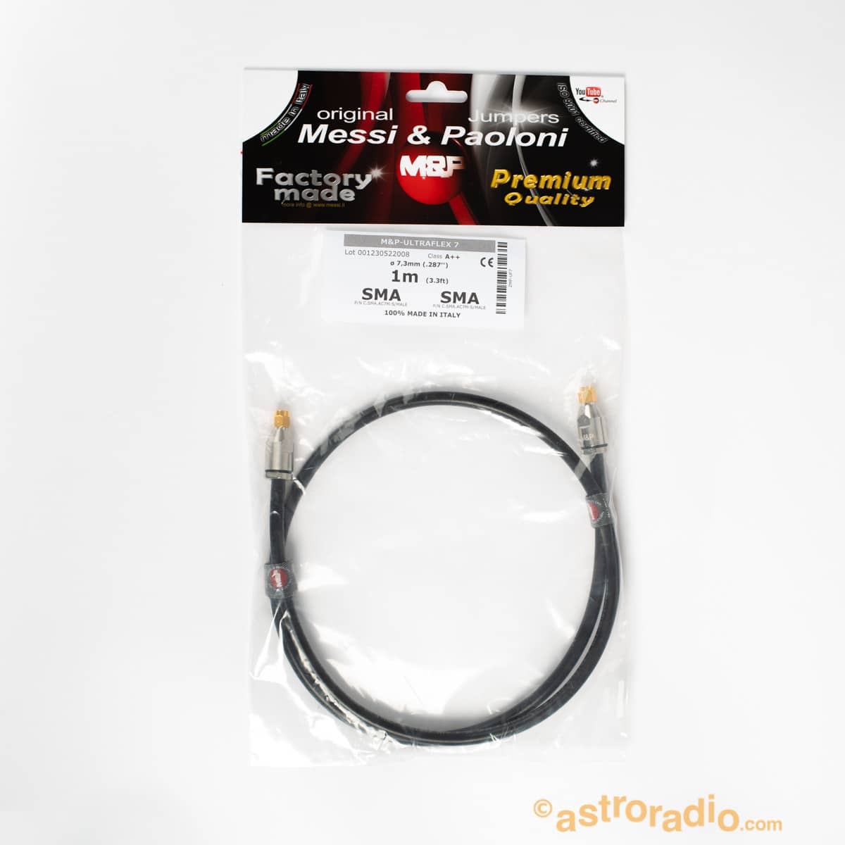 Messi & Paoloni Prolongación coaxial 1m U7 SMA 28.70 € | Astroradio